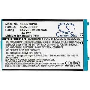 LIONX Battery Replacement for Game Console Advance SP AGS-001 GBA SP Part Number AGS-003 SAM-SPRBP 900mAh / 3.33Wh 3.7v Lithium-ion Blue