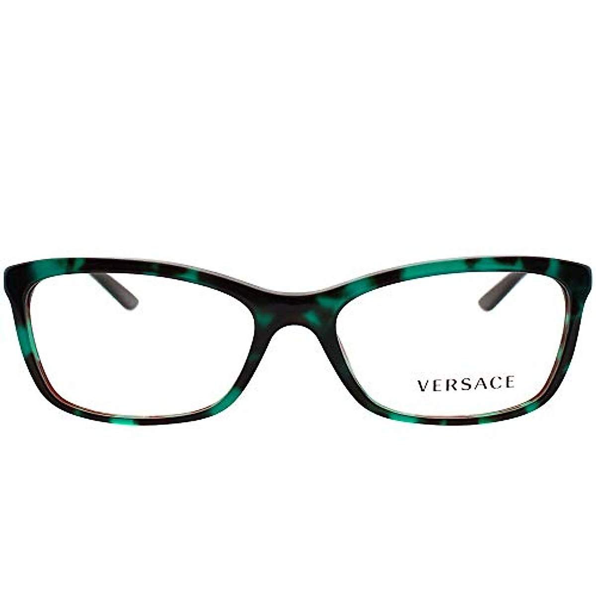 Versace VE3186 Eyeglass Frames 5076-54 - Green Havana Transp VE3186-5076-54