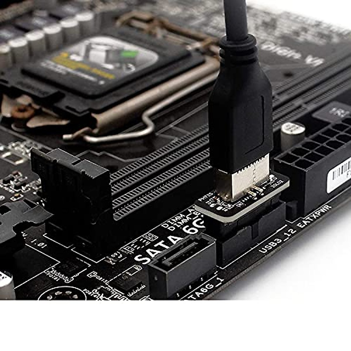 USB Front Panel Adapter,XCZZYB Vertical USB 3.1 Front Panel Socket Key-A Type-E to USB 3.0 20Pin Header Adapter