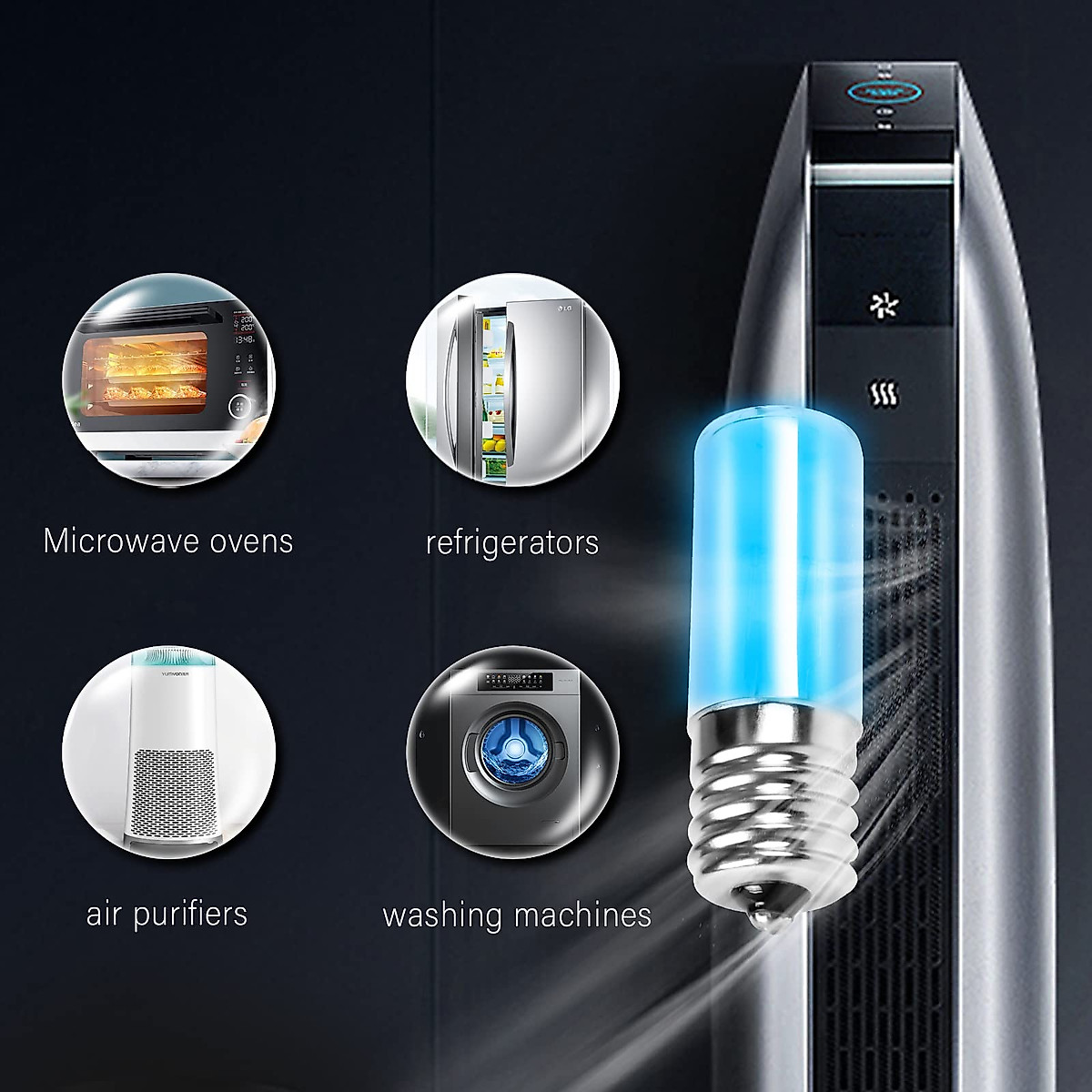 XPES U-V-C Replacement Bulb for Germ Guardian 3W 10V U-V-C Light Bult GG1000 GG1100 GG1100W GGH200 (2 Pack)