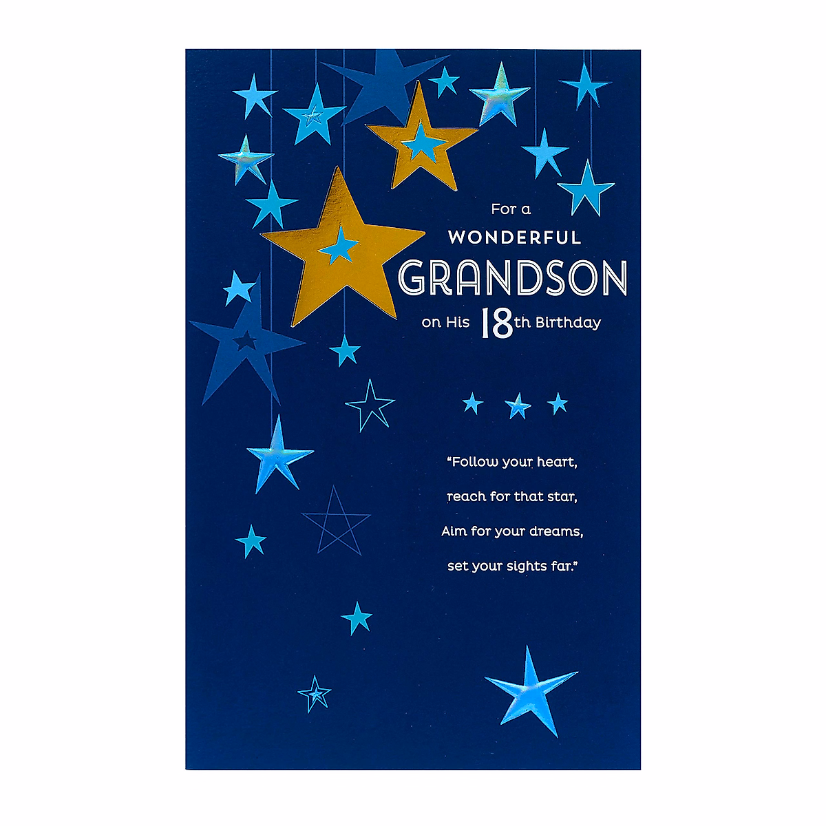 UK Greetings 18th Birthday Card for Grandson - Sentimental Design