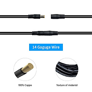 XTAR DC7909 8mm Extension Cable,10Ft 3M DC 8mm Cord Female to Male Cable Connector for XTAR SP100 Solar Panel Solar Generator Portable Power Station 14AWG