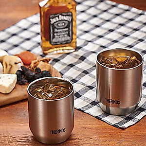 Thermos JDH-360P S Vacuum Insulated Cup, 12.2 fl oz (360 ml), Stainless Steel, Set of 2