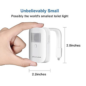 Chunace Rechargeable Toilet Night Light, LED Toilet Bowl Nightlights with Motion Activated Sensor - Fun Bathroom Accessory Cool Gadgets for Home Decor Unique Stocking Stuffers for Kids