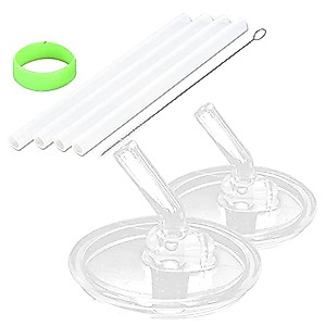 Greant 2 PCS Replacement Straws compatible with THERMOS FOOGO 10 OZ Bottles (Model BS535), BPA-FREE Replacement Parts compatible with FOOGO 10 oz, Included 4 PCS Straws
