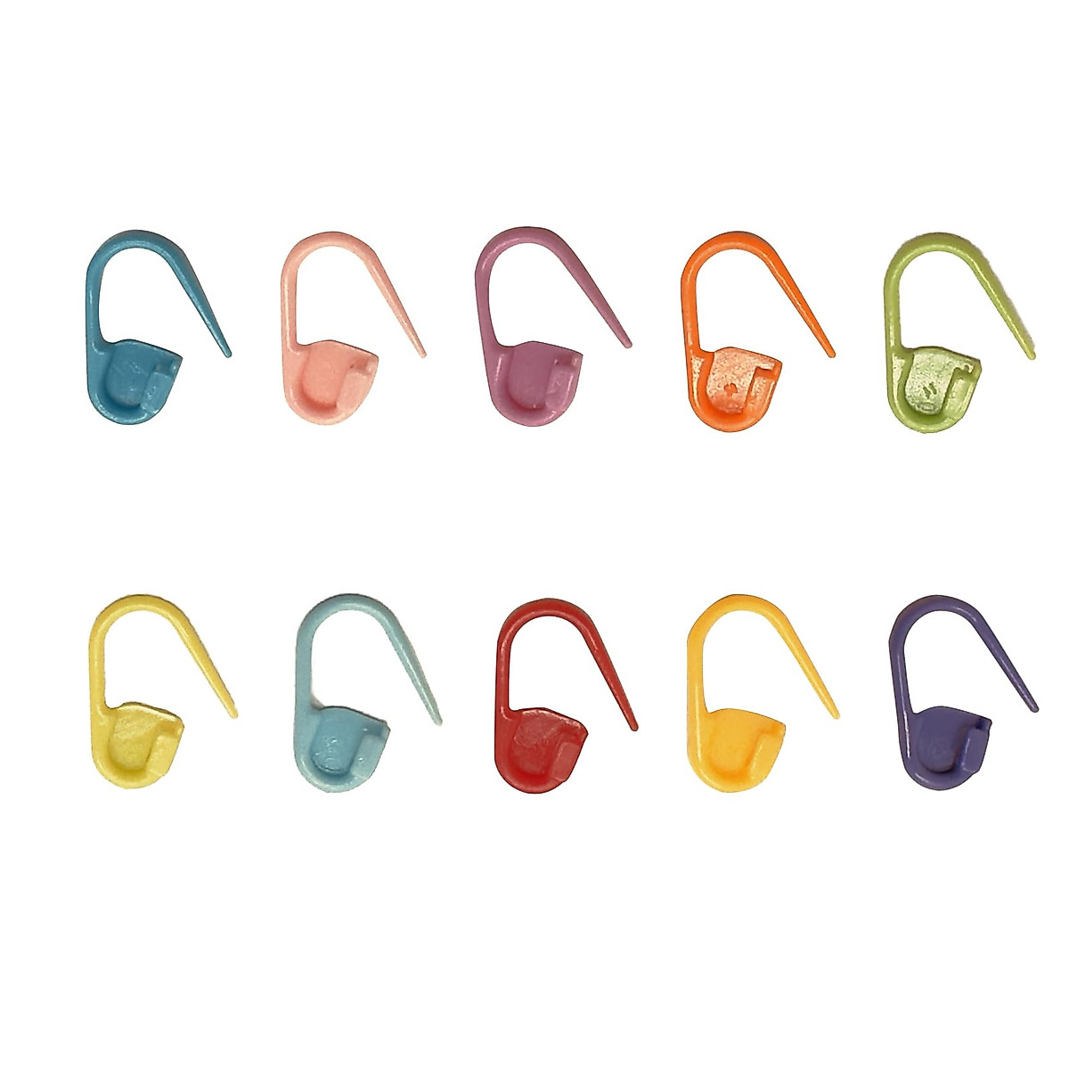 CGHJPQ 150 Pieces Knitting Crochet Locking Stitch Markers Stitch Needle Clip Counter 10 Colors (Color Ship Randomly)