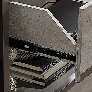 Sauder Manhattan Gate Credenza, for TVs up to 60", Mystic Oak Finish