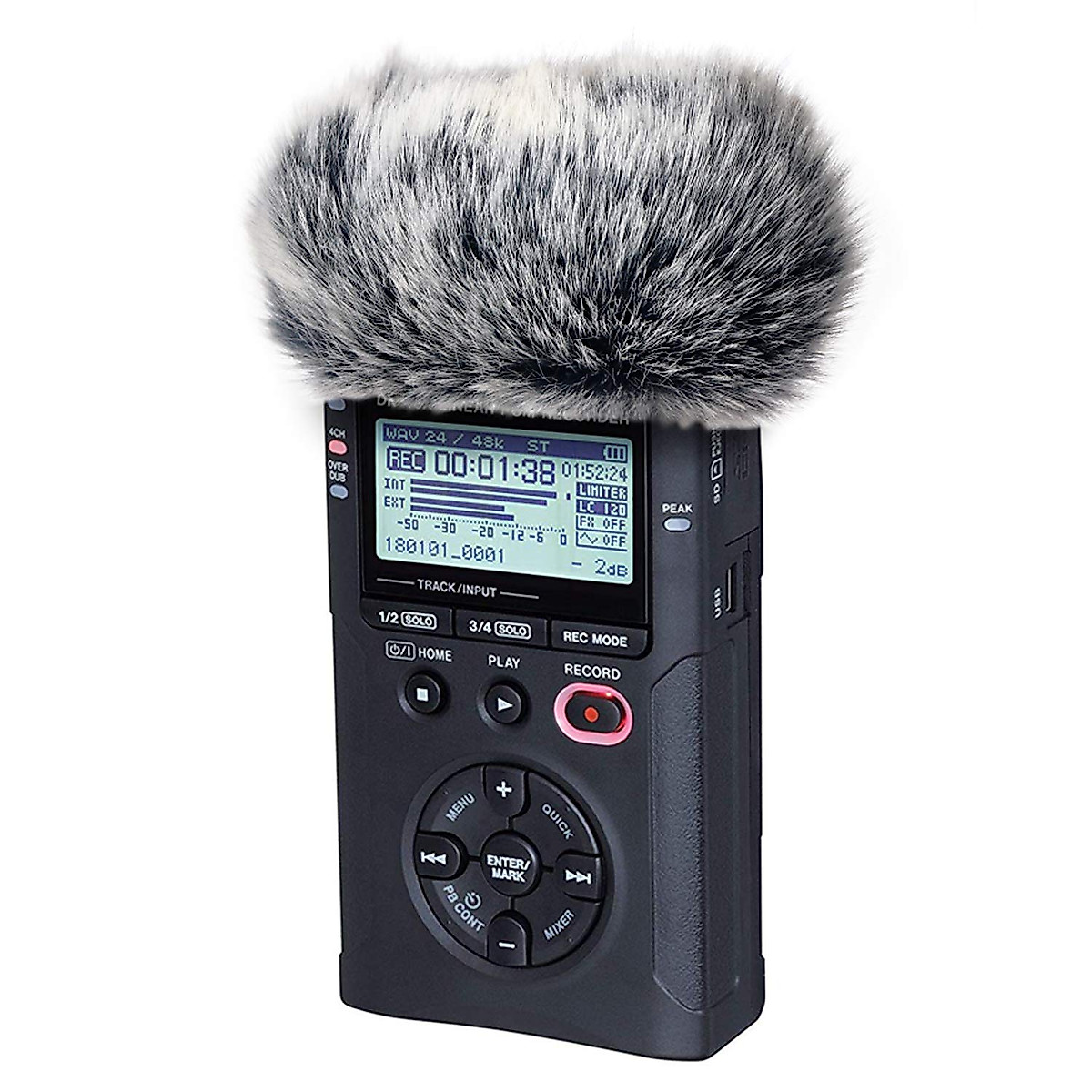 YOUSHARES DR40X Windscreen Muff for Tascam DR-40X DR-40 Portable Recorders, DR40 Mic Deadcat Windshield Windscreen Artificial Fur Wind Screen