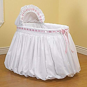 Baby Doll Bedding Pretty Ribbon Bassinet Set, Pink