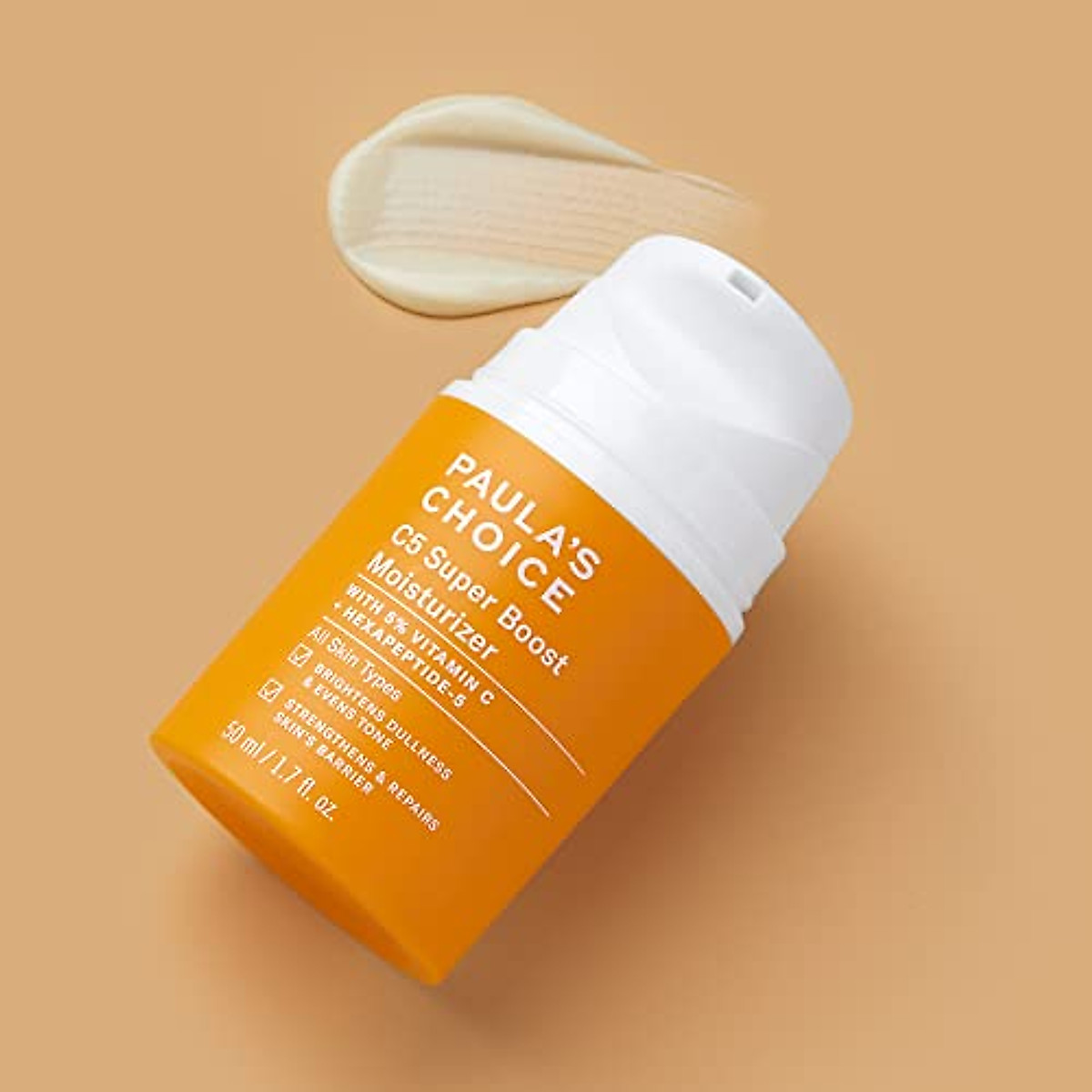 Paula’s Choice C5 Super Boost Moisturizer with 5% Vitamin C, Polyglutamic Acid & Squalane, Daily Face Lotion for Lightweight Hydration, Discoloration, Uneven Tone, Fine Lines & Acne-Prone Skin, Fragrance-Free & Paraben-Free 1.7 Fl Oz.