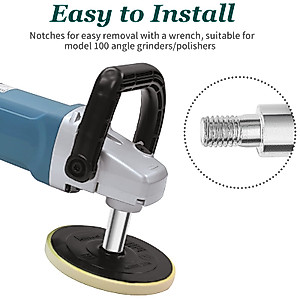 Rierdge Angle Grinder Extension Connecting Rod, 3/8" M10 Thread Hole 80mm Extension Shaft Stainless Steel Rotary Extension Shaft for 100 Type Angle Grinder, 1 Pcs