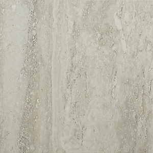 VEELIKE Travertine Peel and Stick Floor Tile - Waterproof Beige Vinyl 12''x12'' 4 Pack - Marble Stick-On Laminate for Bathroom Kitchen - Adhesive Temporary Flooring for Renters