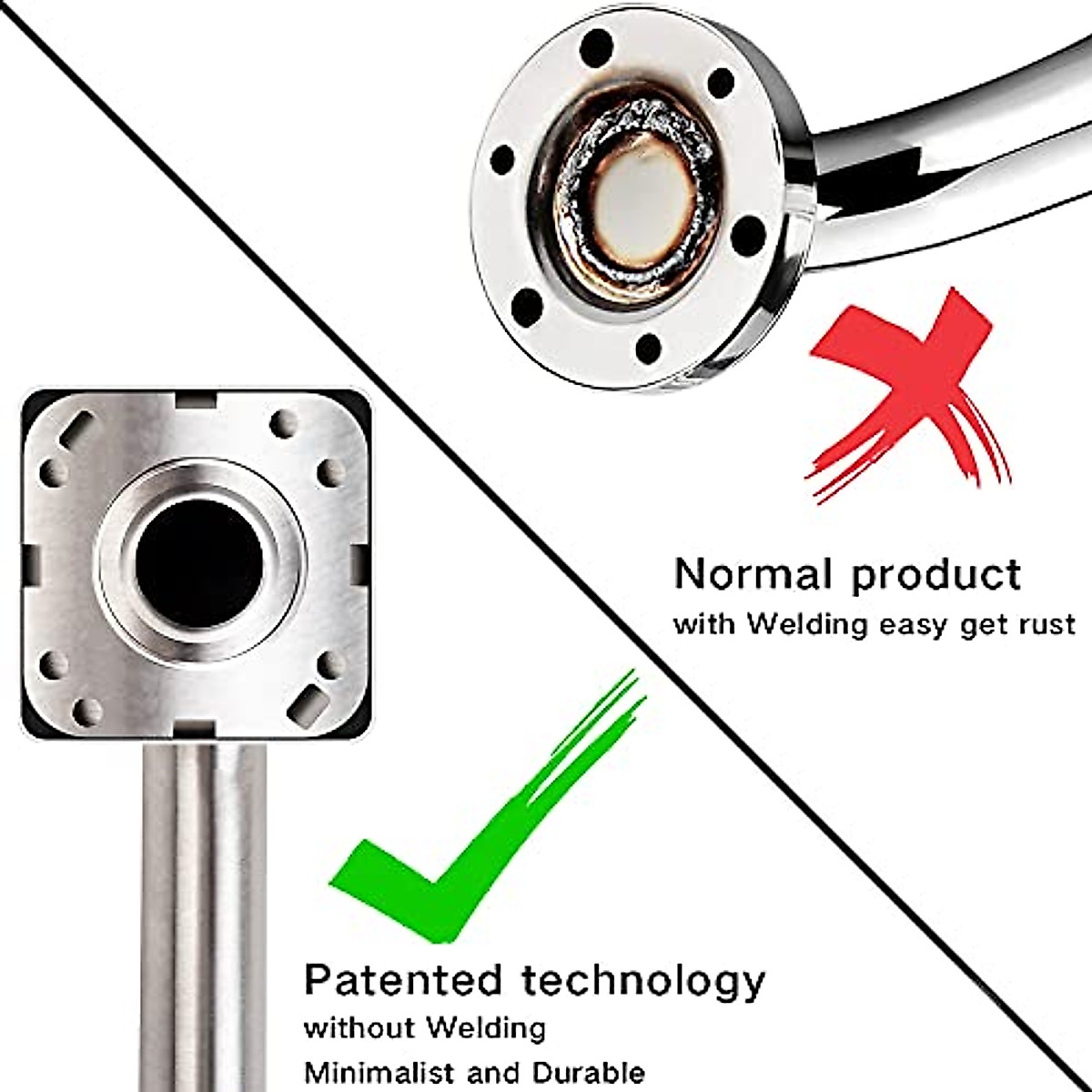 Bathroom Grab Bars Stainless Steel Handrail ADA Compliant 500lbs bathtubs and Showers Toilet Handle Safety for Handicap, Elderly, Disabled, Injury (12 inches)