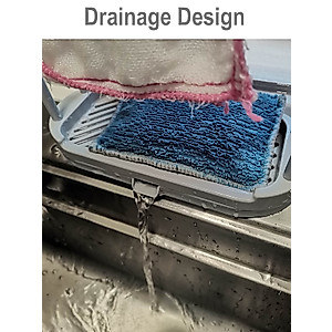 Kitchen Dish Sponge Holder for Kitchen Sink Organizer Organization, Kitchen Sink Sponge Caddy Accessories Holder, Kitchen Sink Sponge Soap Tray for Dish Cloth, Rag, Brush, Scrubber