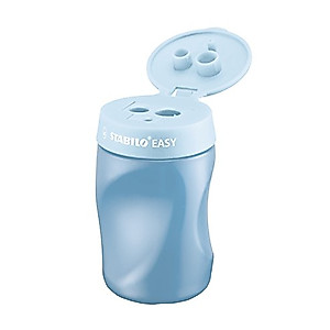Ergonomic Container Sharpener - STABILO EASYsharpener - 3 in 1 - Right-Handed - Blue