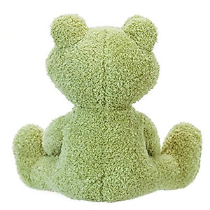 Apricot Lamb Toys Plush Velvet Frog Stuffed Animal Soft Cuddly Perfect for Child (Green Frog,8.5 Inches)