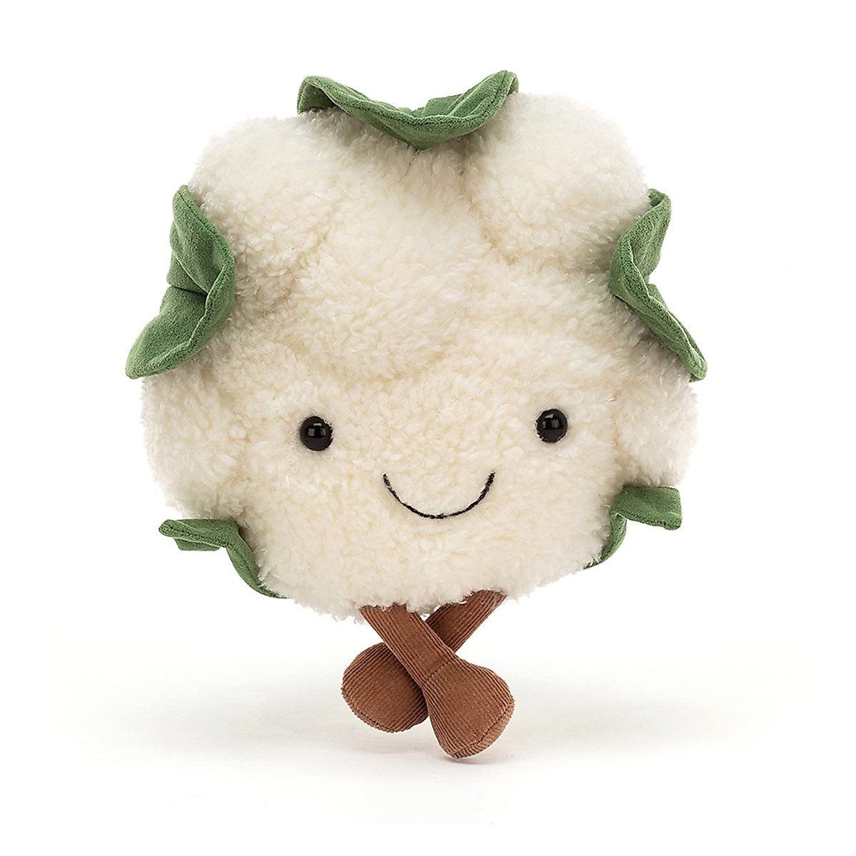 Jellycat Amuseables Cauliflower Stuffed Toy, 8 inches | Vegetable Plush | Fun Gift Idea