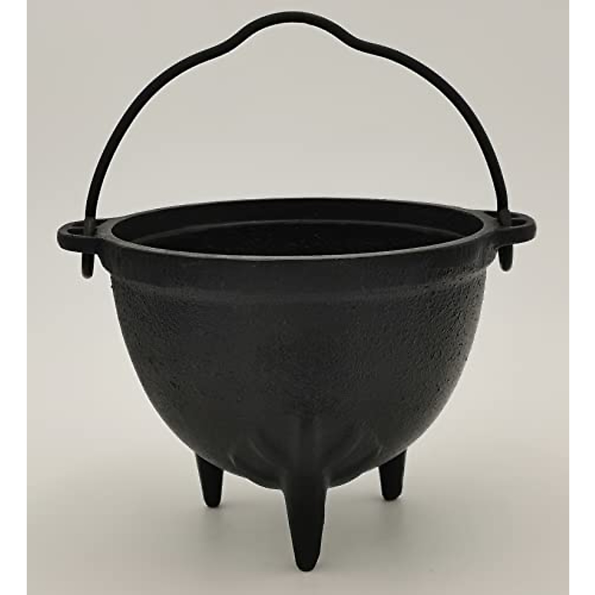 Cast Iron Cauldron with Lid Witchcraft 4.9" Incense Burner Perfect for Incense Smudge Sage Holder Altar Ritual Burning Holder (Black)