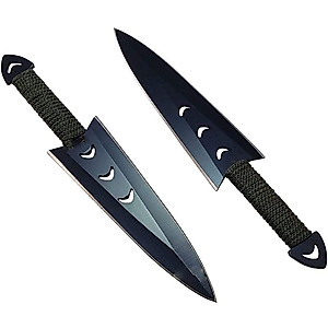 6 pcs. Ninja Tactical Combat Hunting Kunai Throwing Knife Set w/ Sheath Case