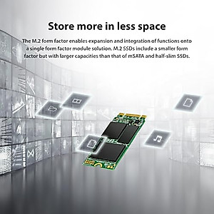 Transcend 128GB MTS430S M.2 2242 SATA3 SSD, Internal Solid State, Compatible with Laptop & PC Desktop - TS128GMTS430S