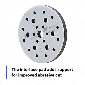 3M Hookit Soft Interface Pad 05777, Foam, Hole Pattern, 6 In x 1/2 In x 3/4 In
