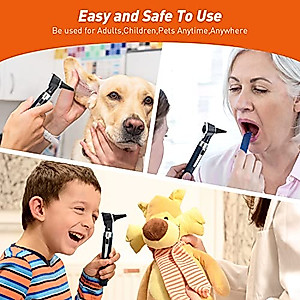 Scian Otoscope - Ear Scope with Light, Ear Infection Detector, Pocket Ear Checker Kit with 3X Magnify Lens & 8 Speculum Tips for Kids,Elders,Dogs,Home Use (Purple)