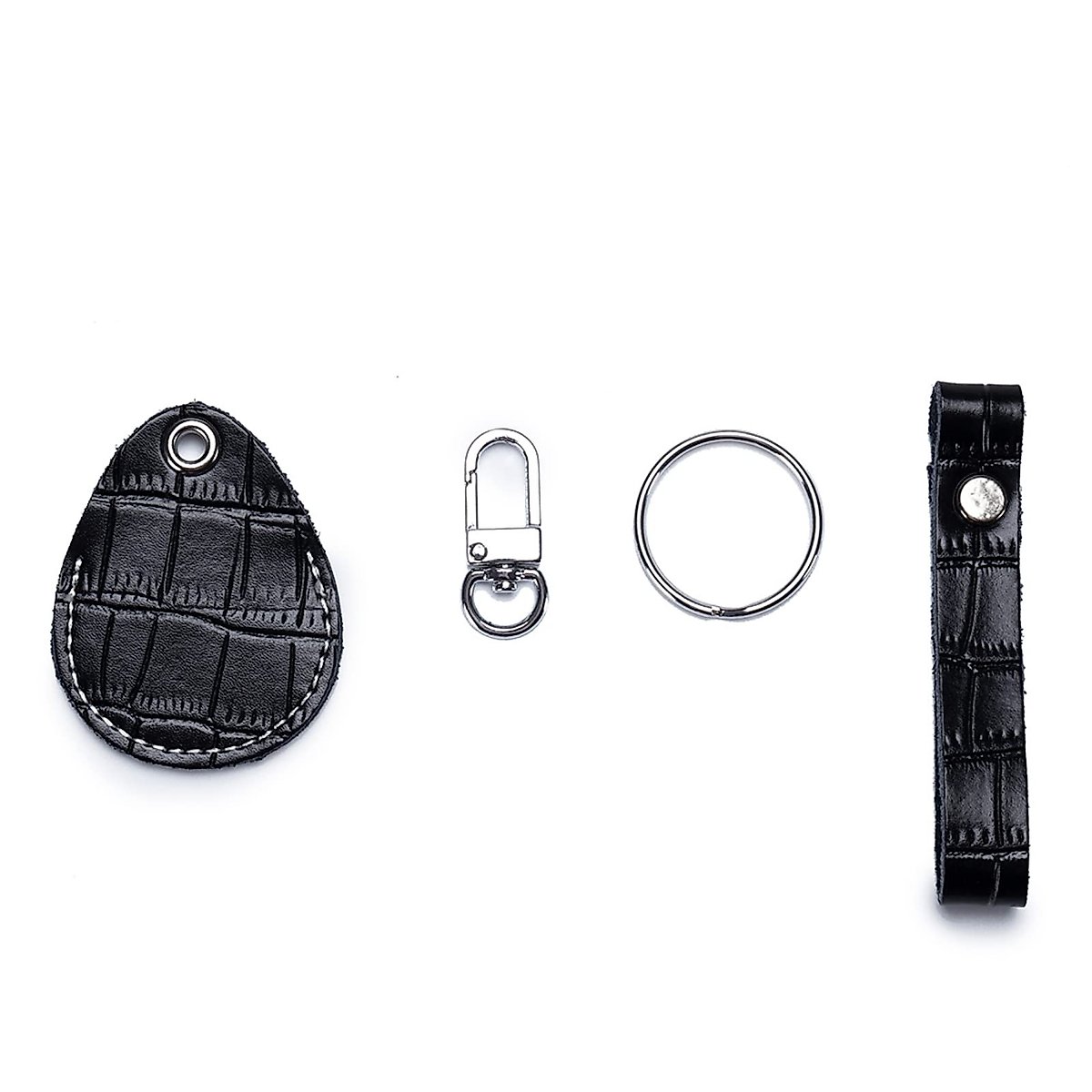 Temvue Access Card Holder RFID Key Fob Bag Key Chains NFC Smart Key Tag Card RFID Pod ID card protector common access card cover (Black)