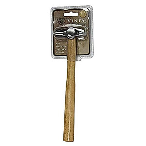 The Beadsmith Vintaj Ball Pein Hammer, 9.5 Inches, 61-Millimeter Steel Head and Wood Handle, 4-Ounce Jewelry-Making Tool