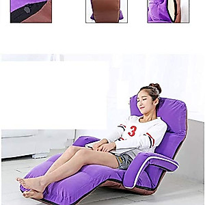 WXBDD Lazy Sofa, Tatami Thick Bed Backrest Creative Sofa Single Floor Sofa, Purple, Simple