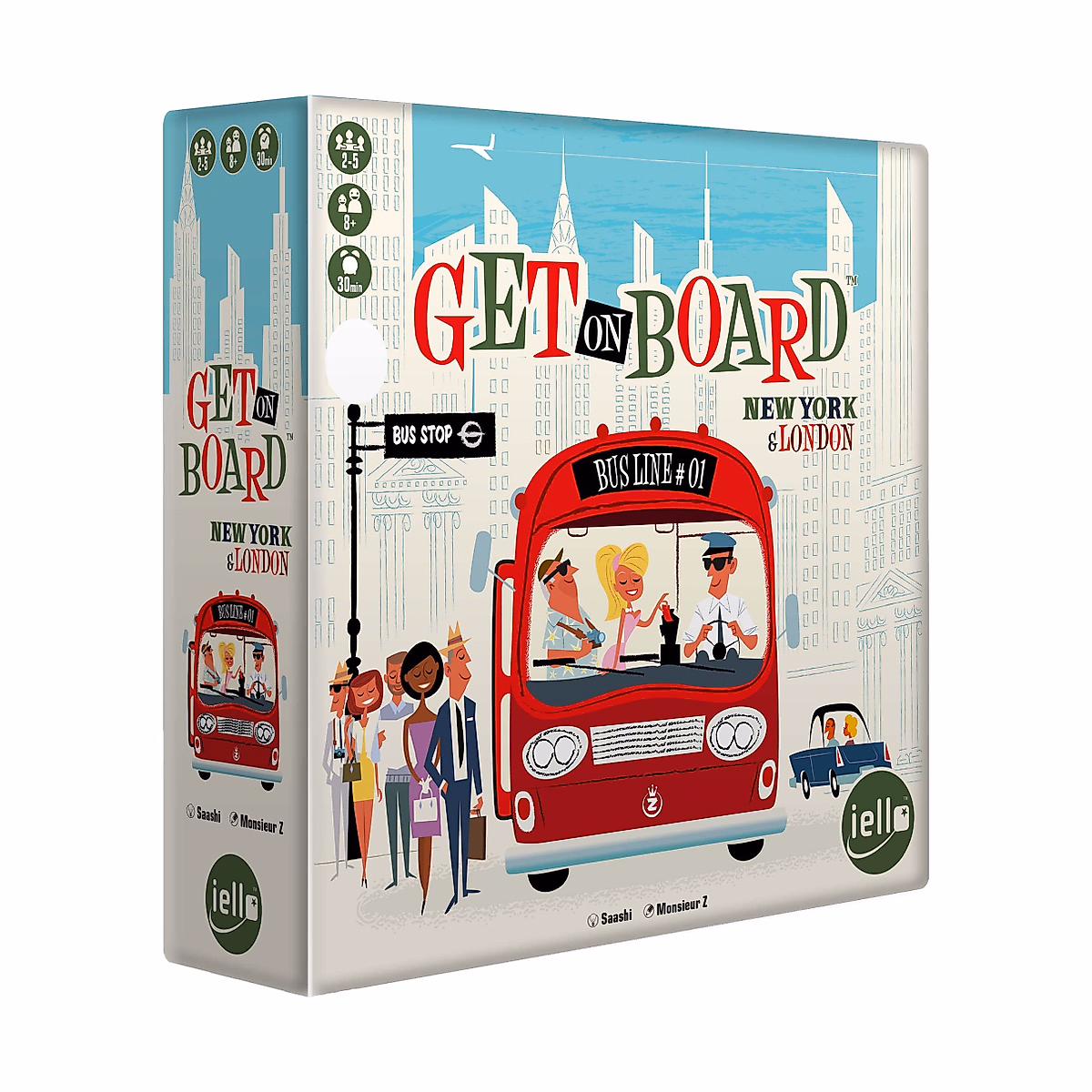 IELLO: Get On Board: New York & London, A Flip & Write Game, Clever & Original, 30 Minute Play Time, 2 to 5 Players, for Ages 8 and Up
