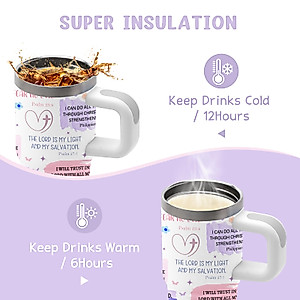 Christian Gifts for Women Girls, Christian Tumbler with Handle for Kids 14 oz, Girls Religious Gifts, Faith Jesus Bible Verse Gifts, Spiritual Inspirational Gifts for Girls, I Am a Child of God Cup