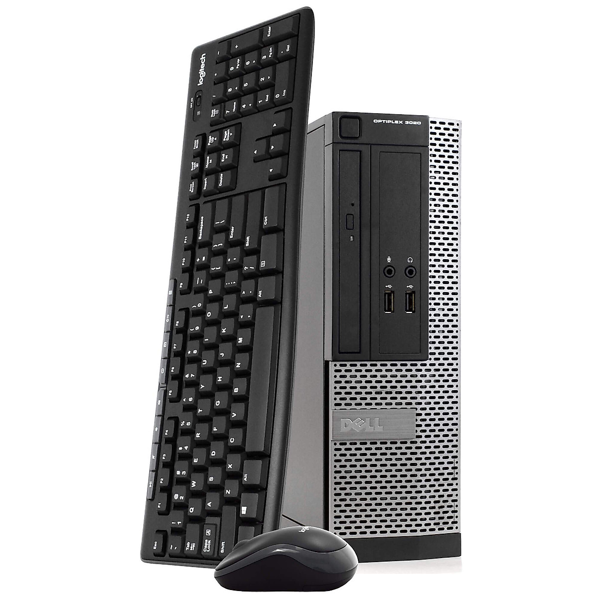 DELL OptiPlex 3020 SFF PC Desktop Computer, Intel i5-4570, 8GB RAM 500GB HDD, Windows 10 Pro, New 23.6 Inch FHD V7 LED Monitor, New 16GB Flash Drive, Wireless Keyboard & Mouse, DVD, WiFi (Renewed)