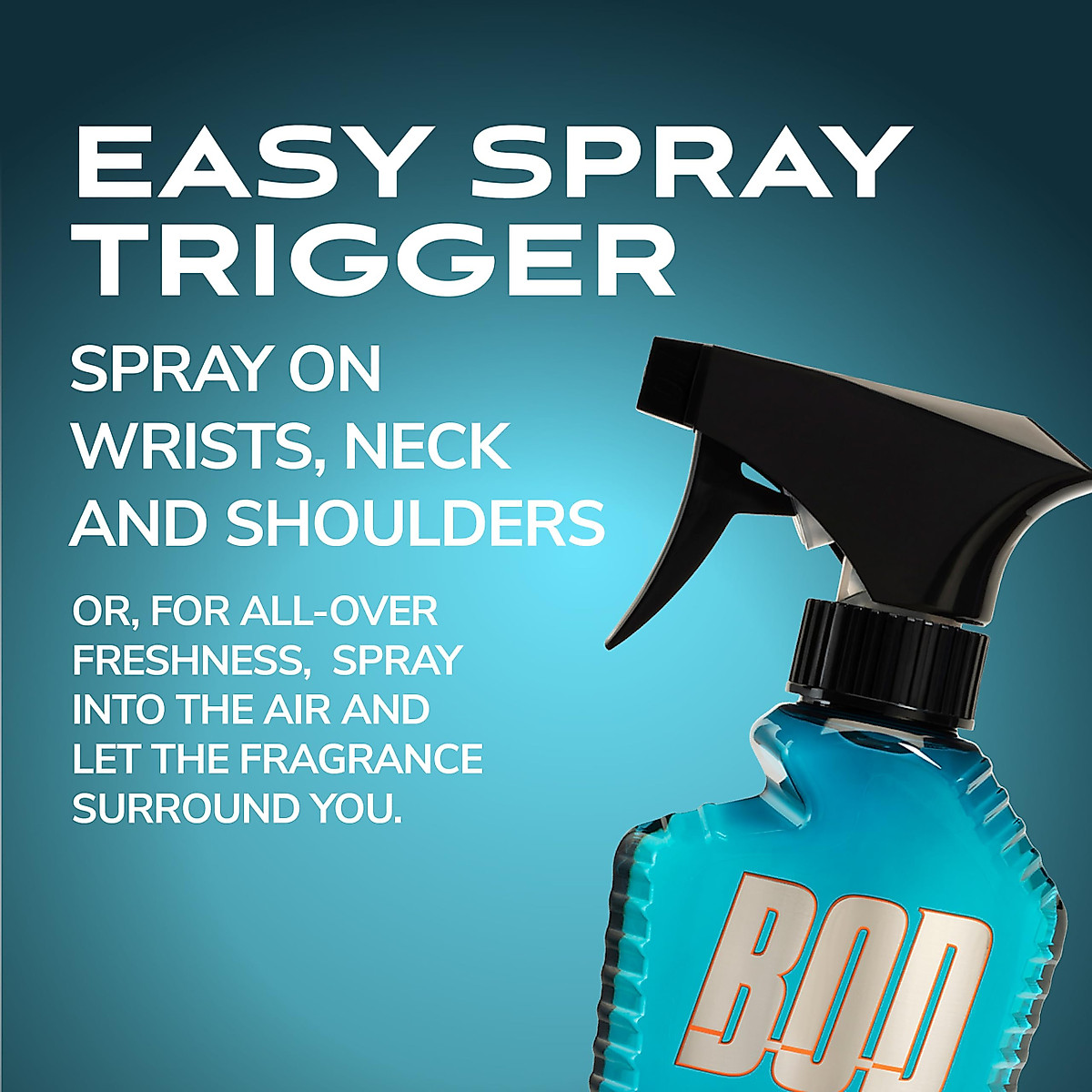 BOD man Fragrance Body Spray, Fresh Blue Musk, 8 fl oz