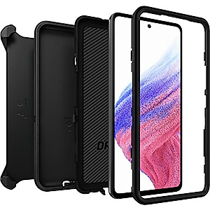 OtterBox Samsung Galaxy A53 5G Defender Series Case - BLACK (Non-retail/Ships in Polybag) Rugged & Durable, with Port Protection Includes Holster Clip Kickstand