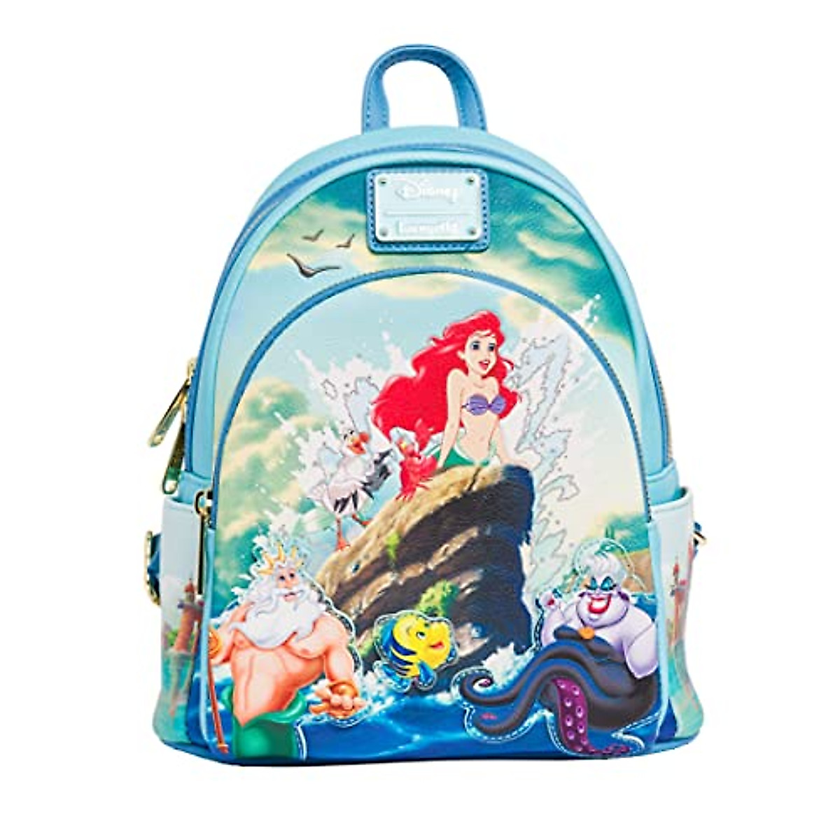 Loungefly Disney The Little Mermaid Ariel Scene Womens Double Strap Shoulder Bag Purse