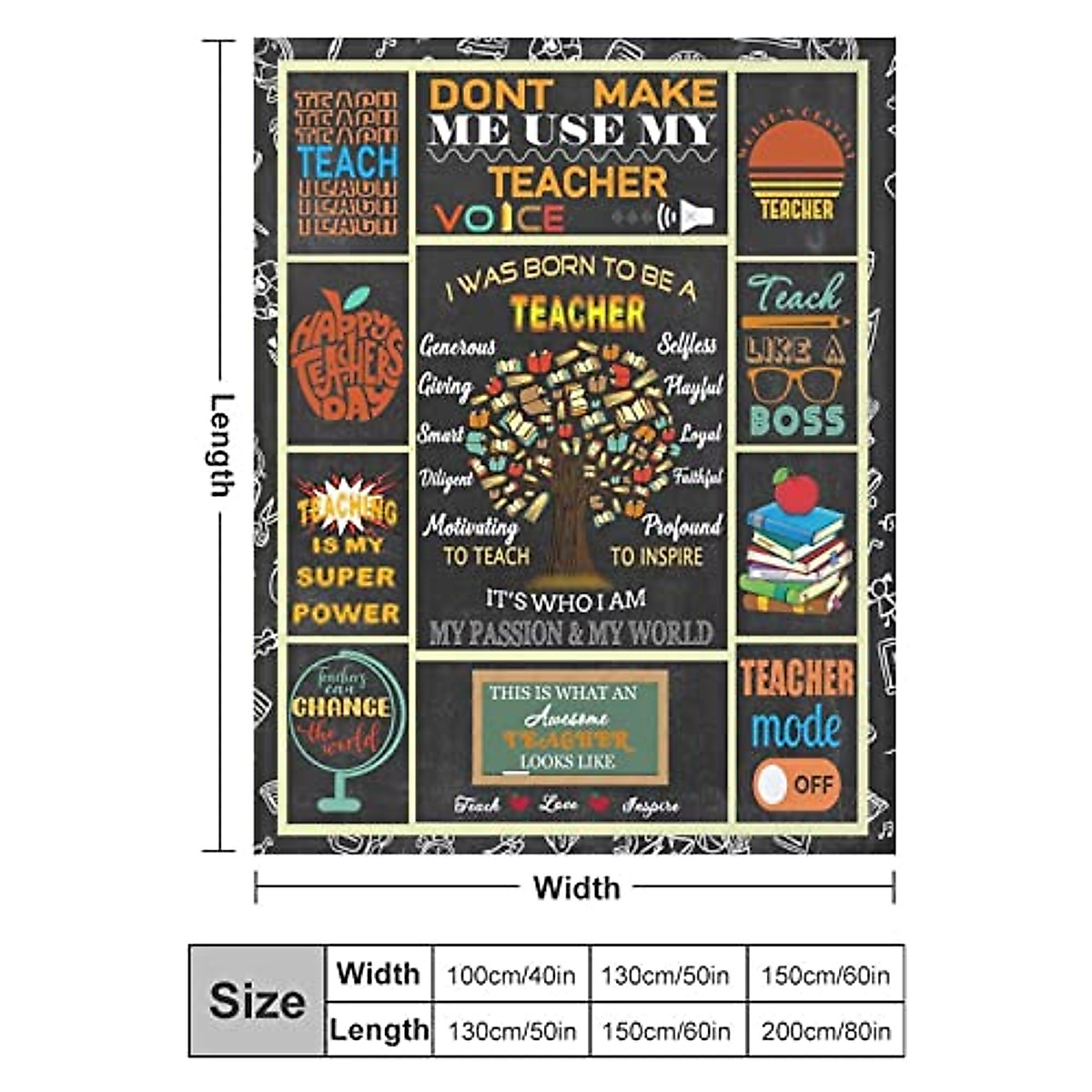 Teacher Blanket Gifts for Teachers Lightweight Soft Throws Sofa Couch Travel Office Nap, Teacher Gifts Ideas for Back to School Teachers' Day 80"X60"
