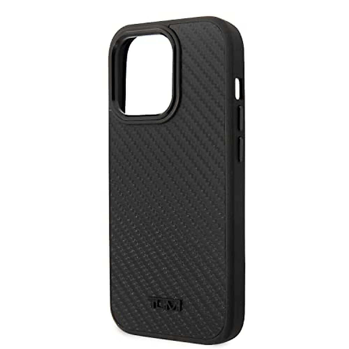 CG MOBILE TUMI Phone Case for iPhone 14 Pro Max in Black Aluminum Carbon Pattern, Real Protective & Durable Case with Easy Snap-on, Shock Absorption & Signature Logo