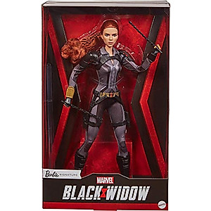 Barbie Marvel Studios’ Black Widow Doll, 11.5-in, Poseable with Red Hair, Wearing Armored Bodysuit and Boots, Gift for Collectors [Amazon Exclusive]