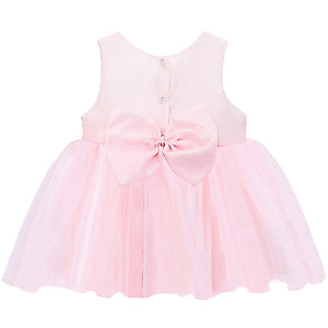 Lilax Baby Girl Lace Tulle Dress Pageant 3 Piece Party Outfit (0-3 Months, Pink)