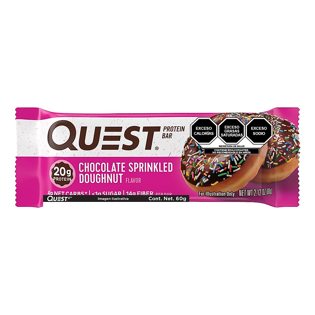QUEST NUTRITION Chocolate Frosted Doughnut Protein Bar 12 Pack, 2.12 OZ