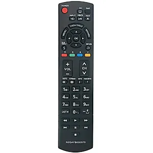 N2QAYB000570 Replacement Remote fit for Panasonic TV TC-L32C3S TC-L42E30 TC-L42U30 TC-P4232C TC-P42S30 TC-P46S30 TC-P46ST30 TC-L32E3 TC-L32X30 TC-L37E3 TC-L37U3 TC-P50X3 TC-P60S30 TC-L42E3 TC-P42X3