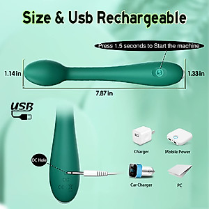 G Spot Vibrator Adult Sex Toys, Clitoral Tits Anal Stimulator Dildo with 12 Powerful Vibrating Modes,Clit Nipple Personal Massager for Women,Waterproof Bullet Finger Training for Couple