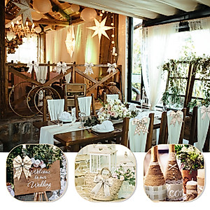 Mlurcu Farmhouse Ribbon Spring Wired Ribbon 2.5" Wide 25 Yds Wire Ribbons for Crafts Wreaths Bows Making Wedding Gift Wrapping Welcome Buffalo Plaid Polka Dot Stripe Solid Rustic Burlap Wired Ribbon