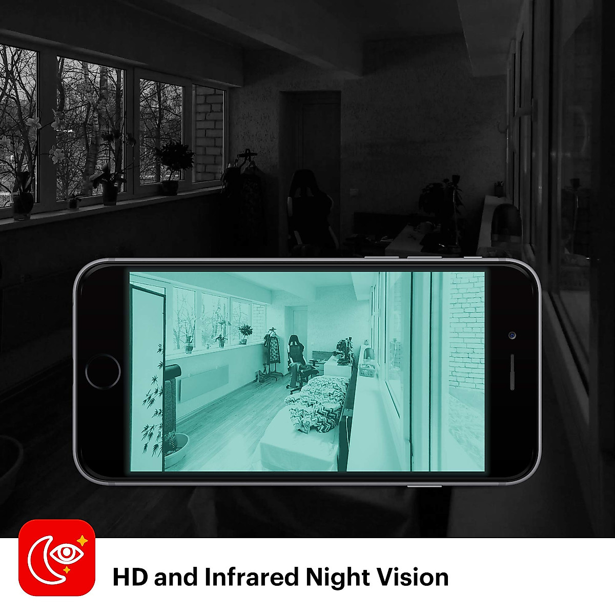 KODAK Cherish F685 Home Security Camera - Tilt/Pan/Zoom 1080p Camera, Night Vision, 120-Degree View, Rechargeable Batteries and WiFi Mobile App (Renewed)