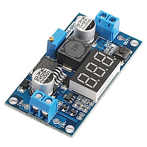 24v to 12v Step Down Converter, DROK LM2596 Analog Control Buck Transformer DC-DC Voltage Reducer Regulator Module 36V 24V 12V to 5V 2A Power Inverter Volt Stabilizer with Red LED Display Voltmeter