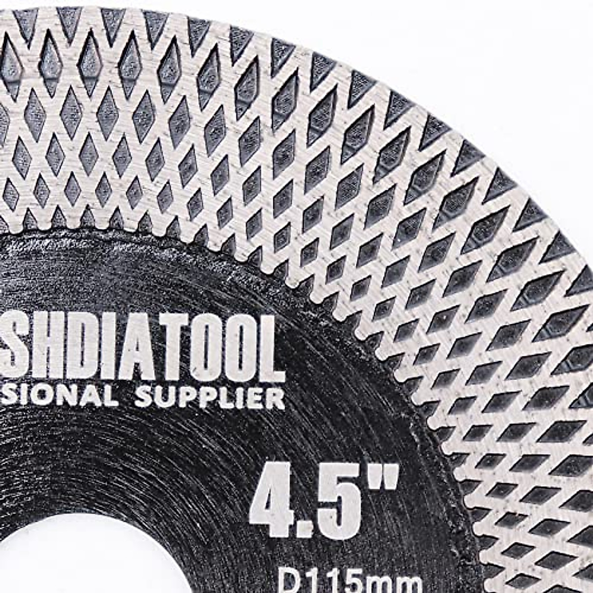 SHDIATOOL 2Pcs Porcelain Tile Diamond Saw Blades Diameter 4.5 Inches x 7/8 inch for Dry/Wet Cutting Grinding Ceramic Marble Artificial Stone