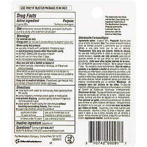 Red Cross Toothache Complete Medication Kit 0.12 oz (Pack of 3)