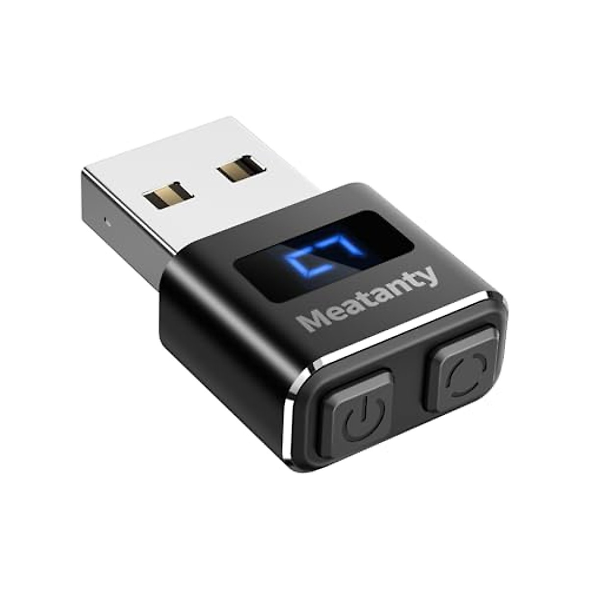 Meatanty Metal Tiny Mouse Jiggler, USB Mouse Mover Undetectable, Automatic Shaker with Separate Mode and ON/Off Buttons, Mouse Moving Device LED Screen, Wiggler Giggler Keep Computer/PC/Laptop Awake