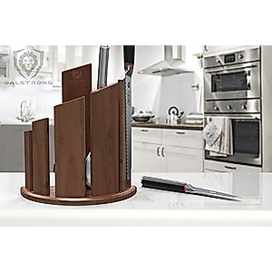 Dalstrong Magnetic Knife Block - Holds 12 Piece - 'Dragon Spire' - Premium Double-Sided Walnut Block Holder and Stand - Display Stand - Professional Kitchen Set