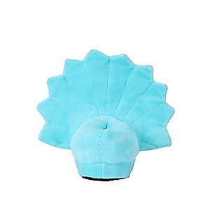 XHBYG Plush Animal Slippers, Winter Waterproof Warm Indoor Slippers, Flat Furry Plush Slipper, Women Slides for Bedroom, Couples Shoes 35-44sizeadult Peacock